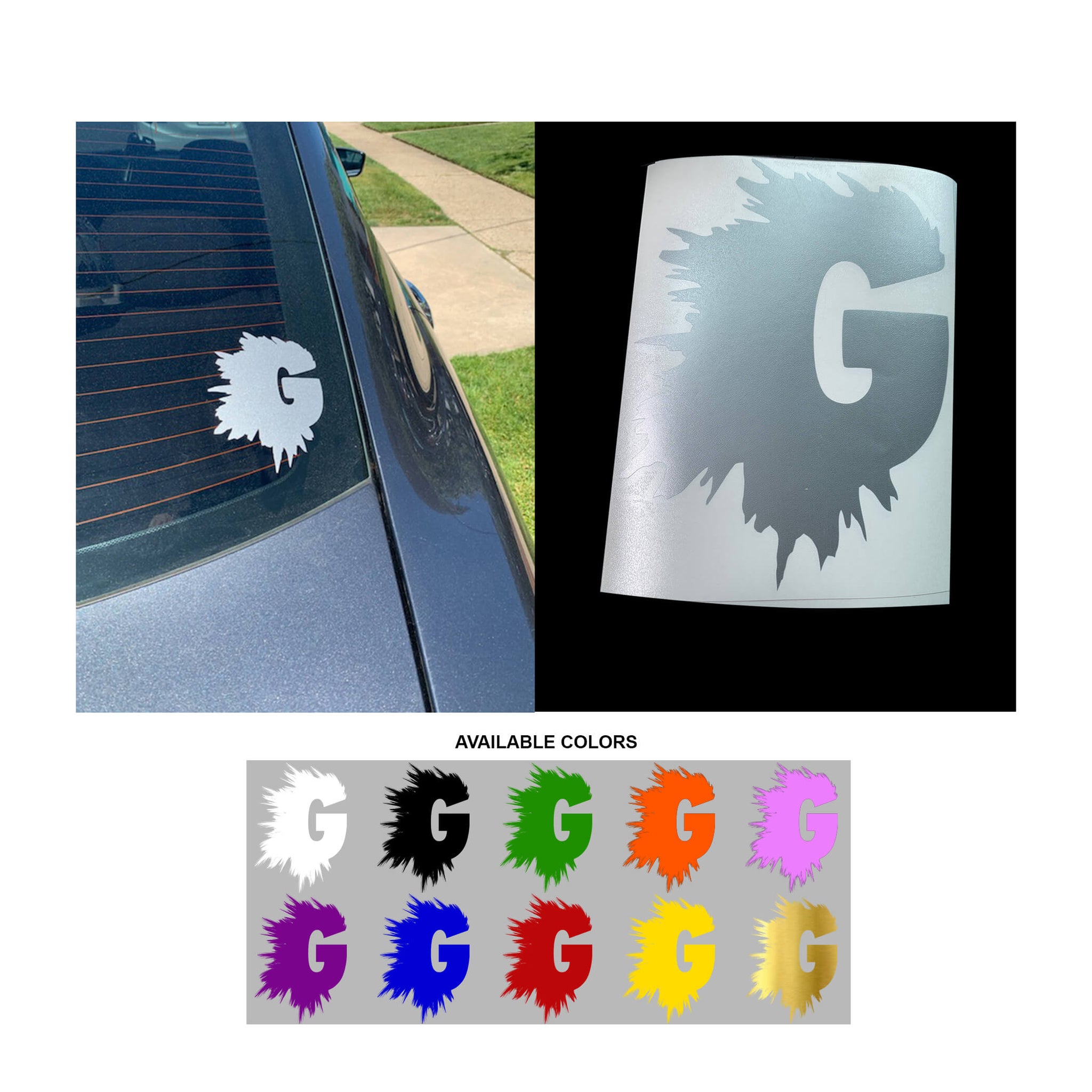 G LOGO CAR DECAL (MULTIPLE COLORS) – THE FYL BRAND